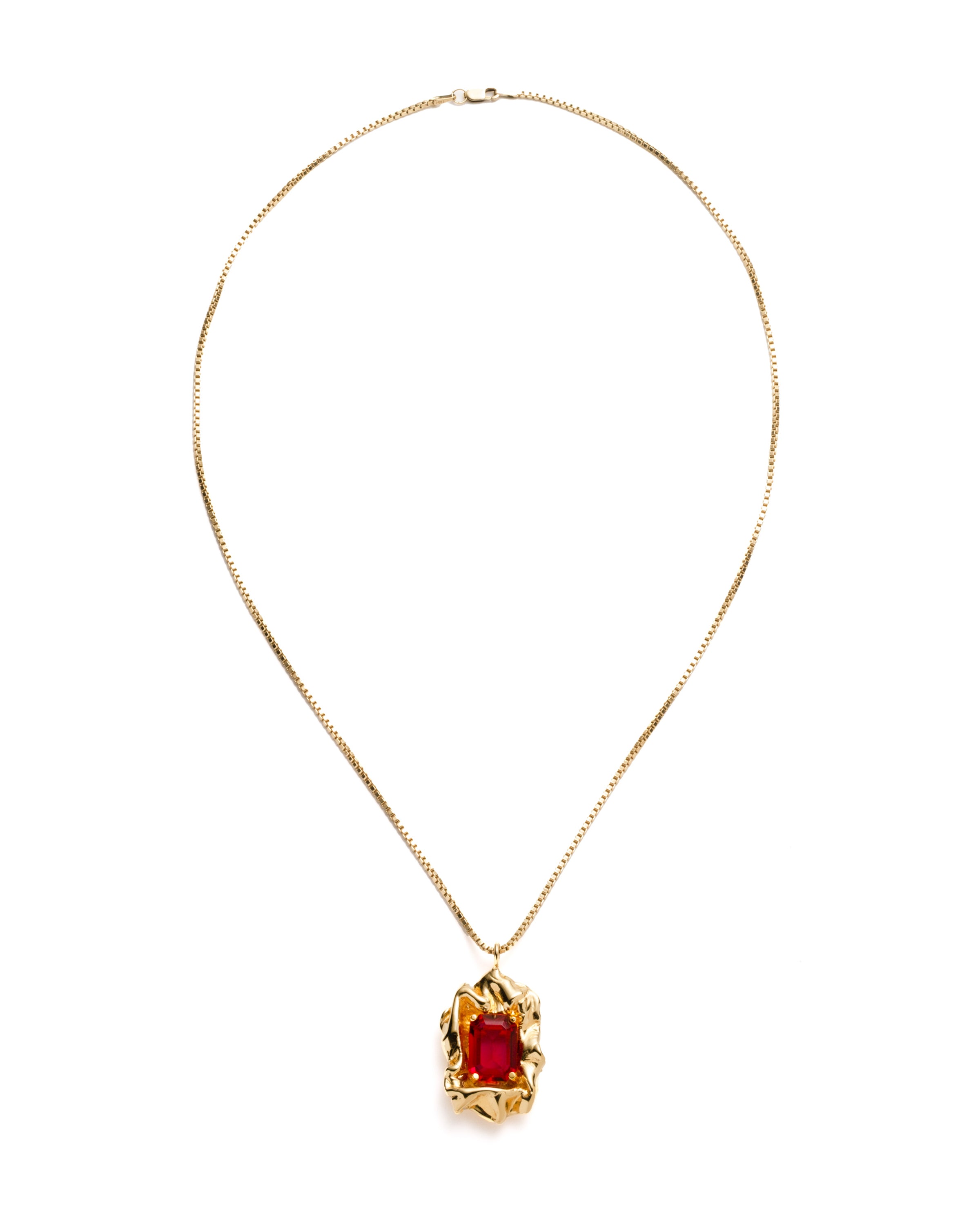 Silver and Blue Sapphire Edith Crystal Pendant Necklace | Sterling King ...