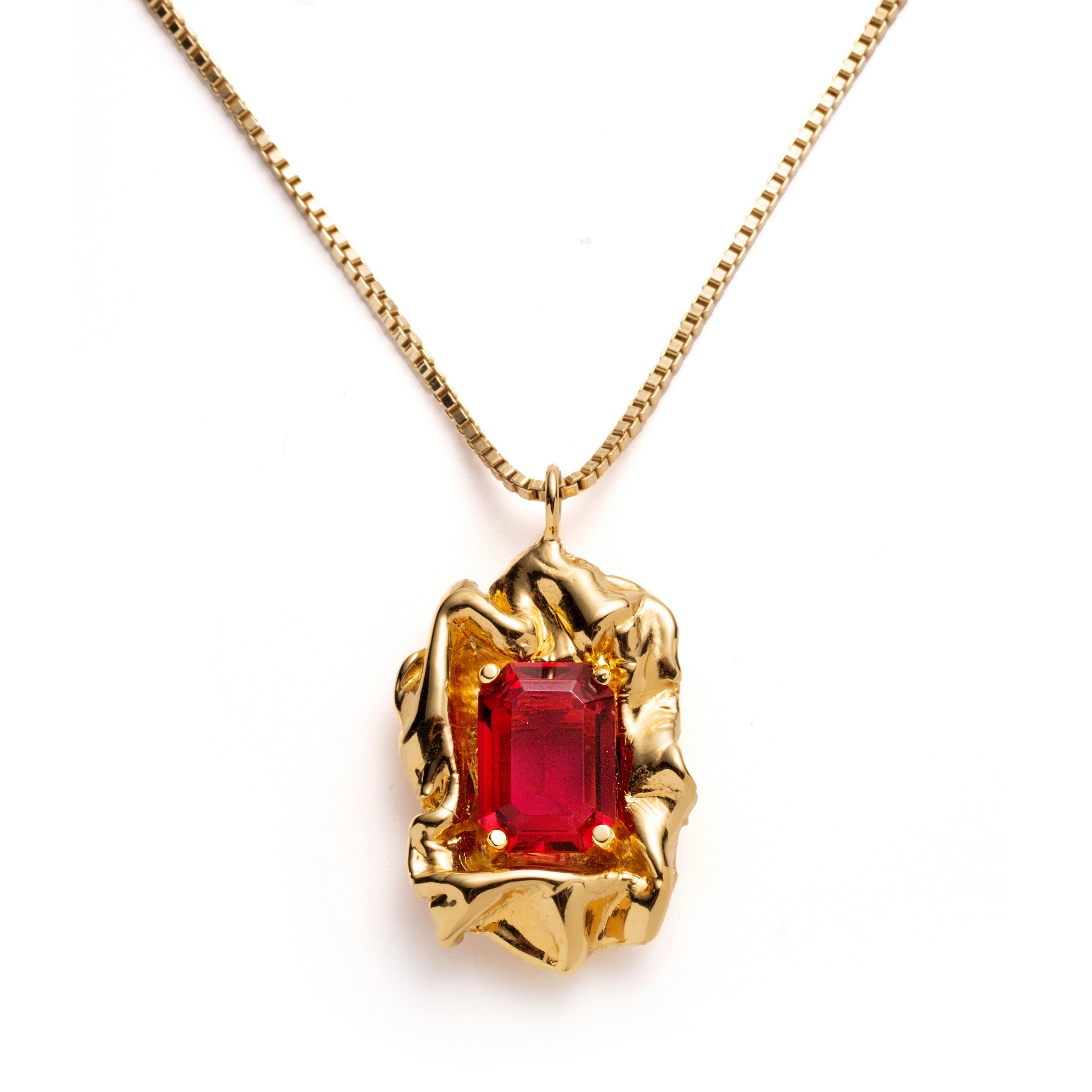 Silver and Blue Sapphire Edith Crystal Pendant Necklace | Sterling King ...